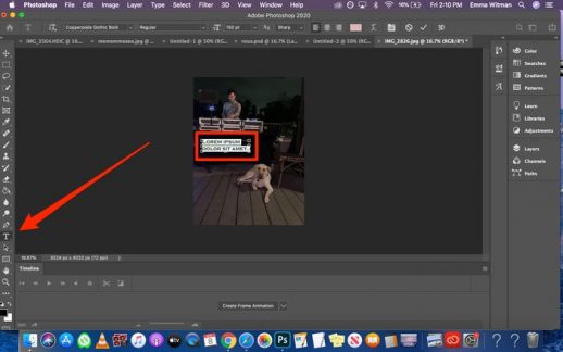 How to add text over an image in Photoshop, and adjust the font or ...